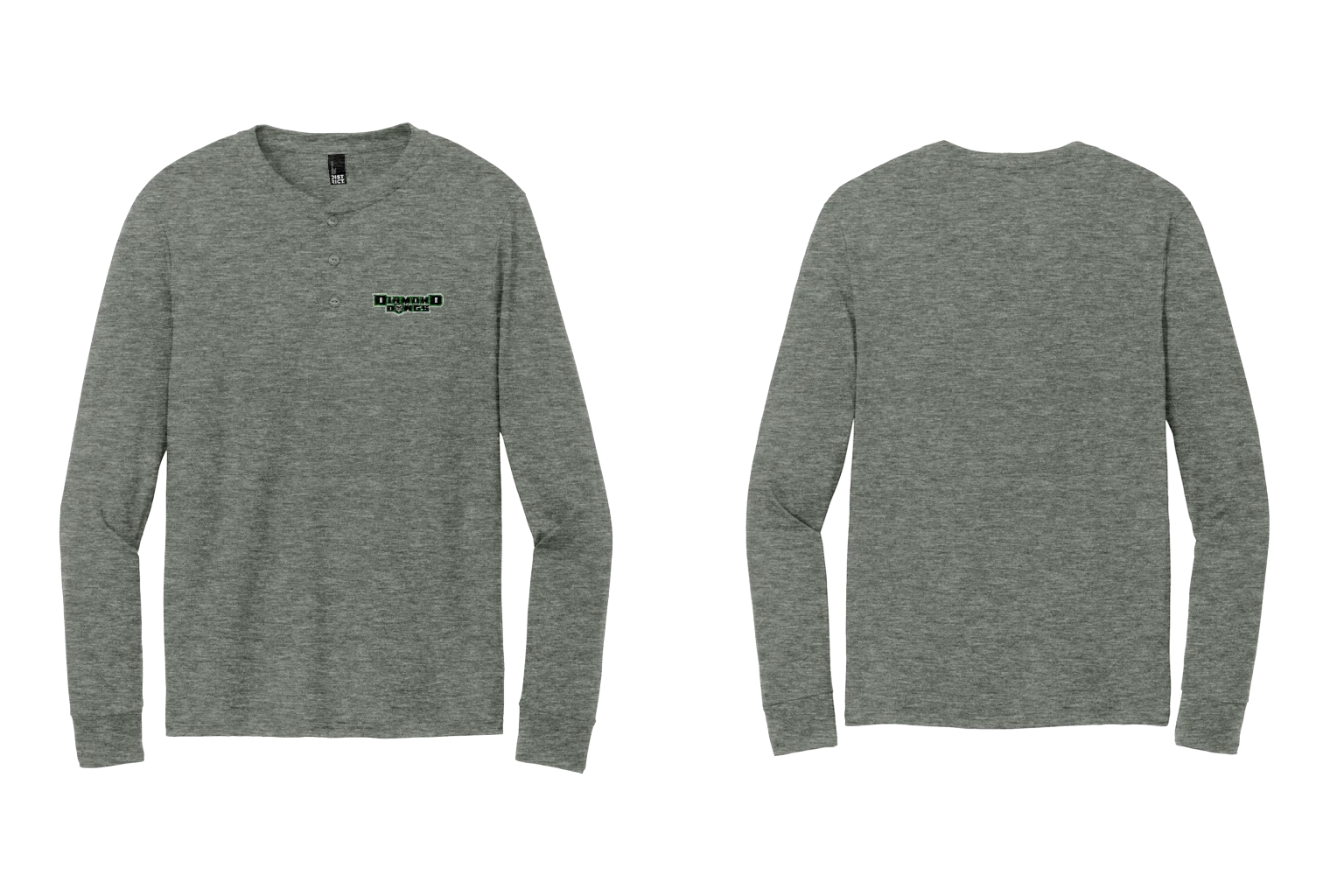 District Perfect Tri Long Sleeve Henley – Diamond Dawgs Swag - TeamSeams